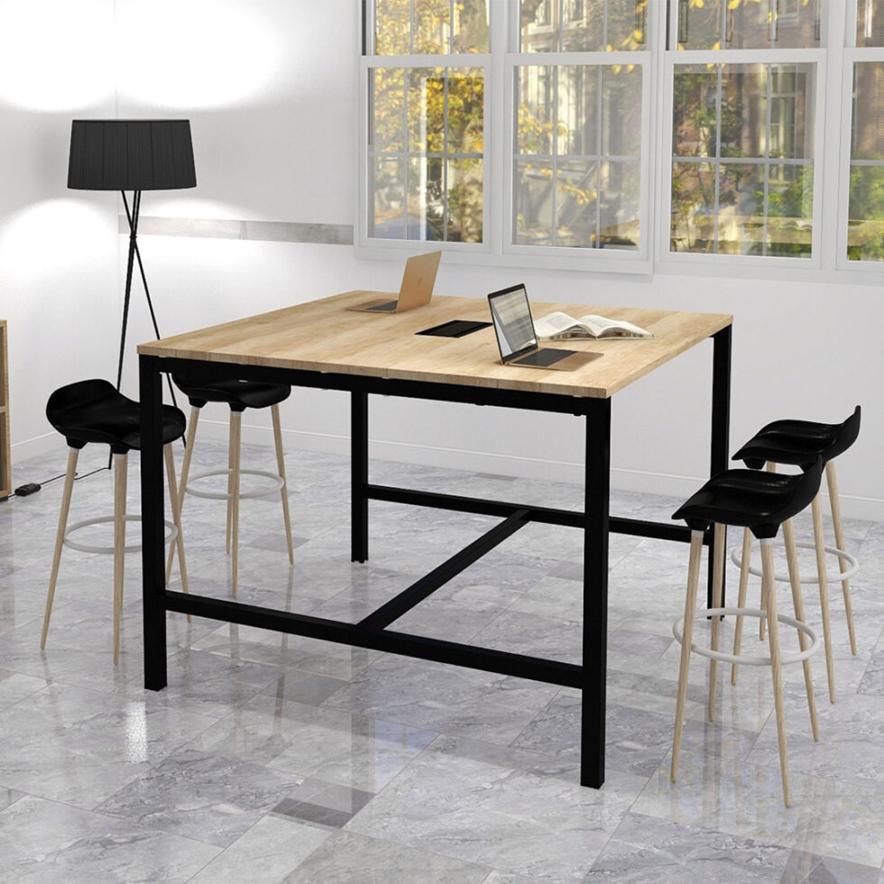 Table haute design ALYA pieds arche - Burostock