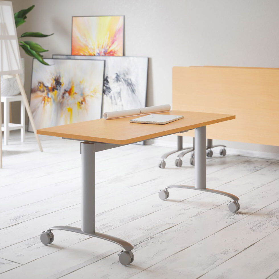 Table polyvalente SOLUTION sur roulettes - Burostock