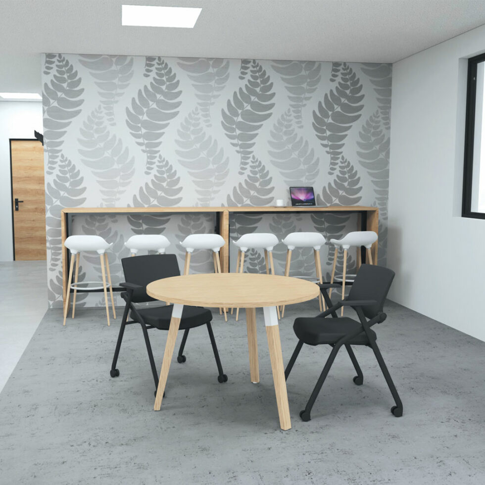 Table de réunion ronde 4 personnes ERIKA - burostock.fr